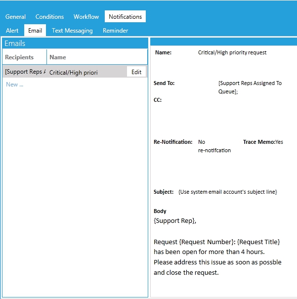 Sample 5: Email notification to manager when critical/high priority ...