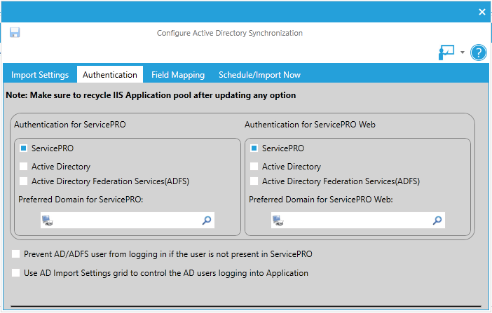 Active Directory Synchronization