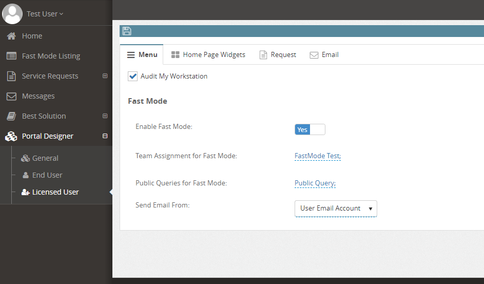 servicepro web support portal - fast mode