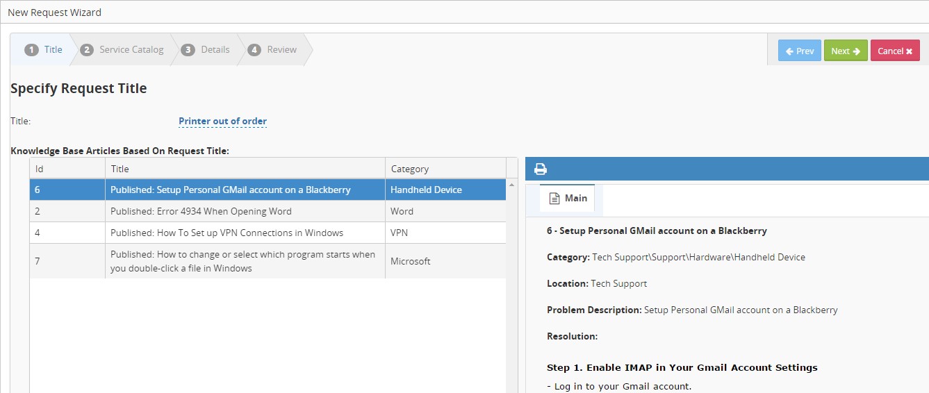 ServicePRO Web Support Portal - Best Solution