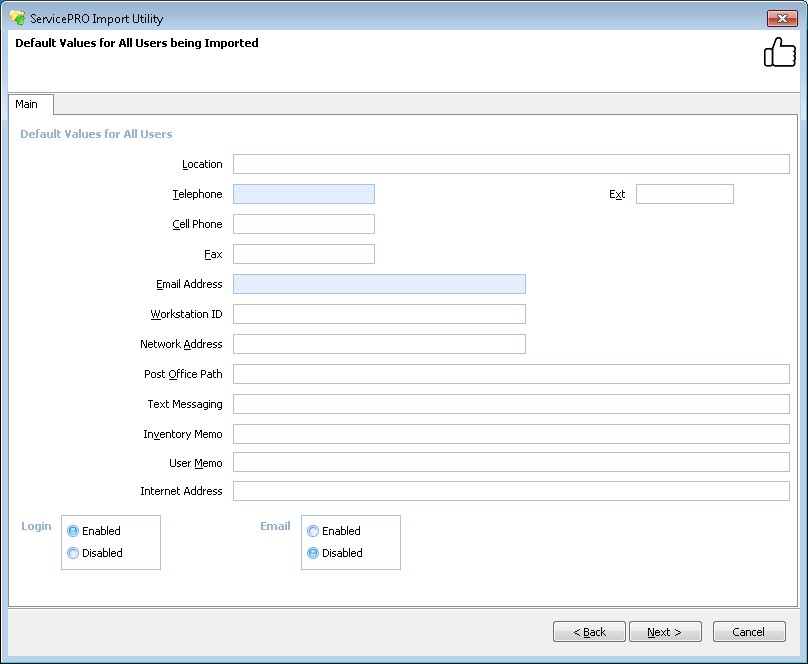 Users and Assets Import Utility