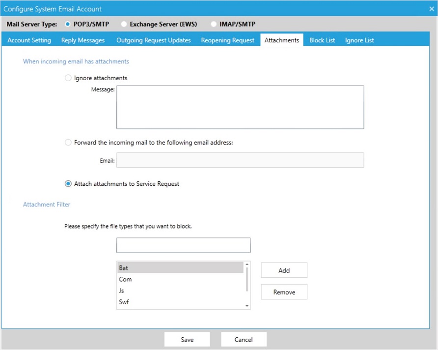System Email Accounts