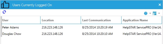 Users Currently Logged In