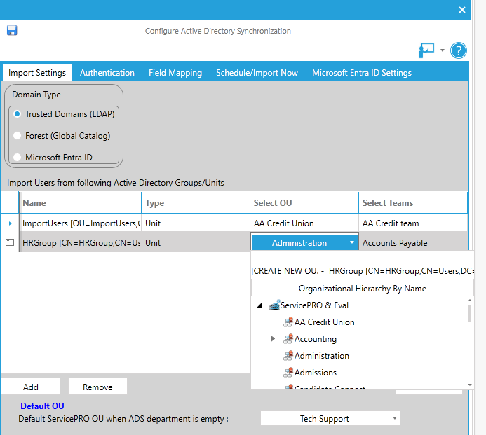 Active Directory Synchronization