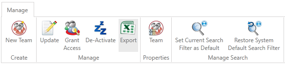 Manage Teams and End User Groups