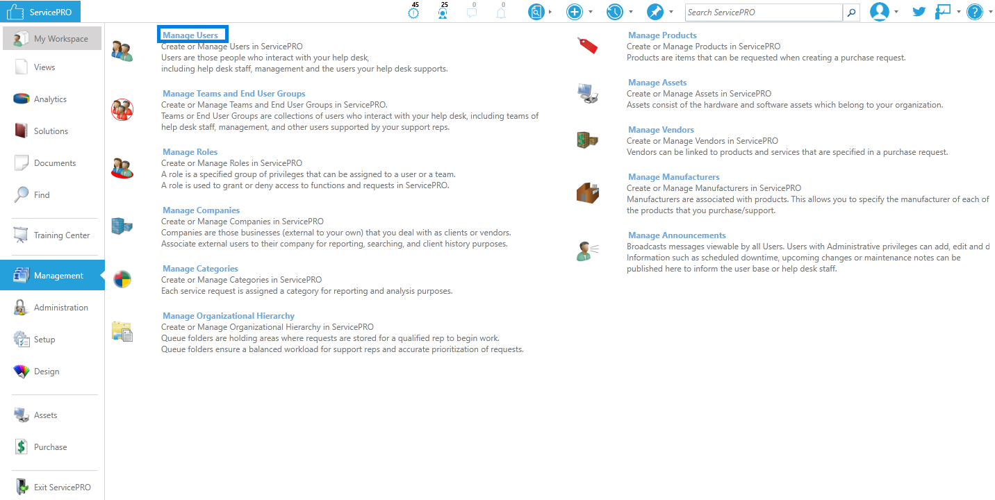 Manage Users