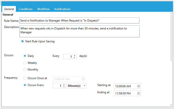 Sample 4: Email notification to manager when a request has been in ...